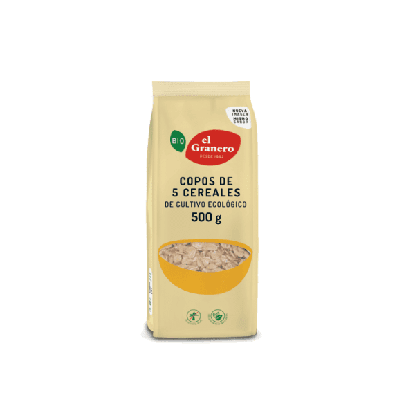 Cereales Copos de 5 Cereales de Cultivo Ecologico 500gr El Granero ...