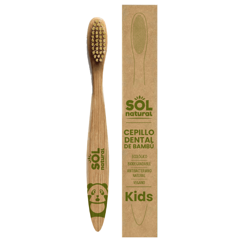 Cepillo Dental de Bambu para Niños Ecologico Biodegradable Sol Natural ...